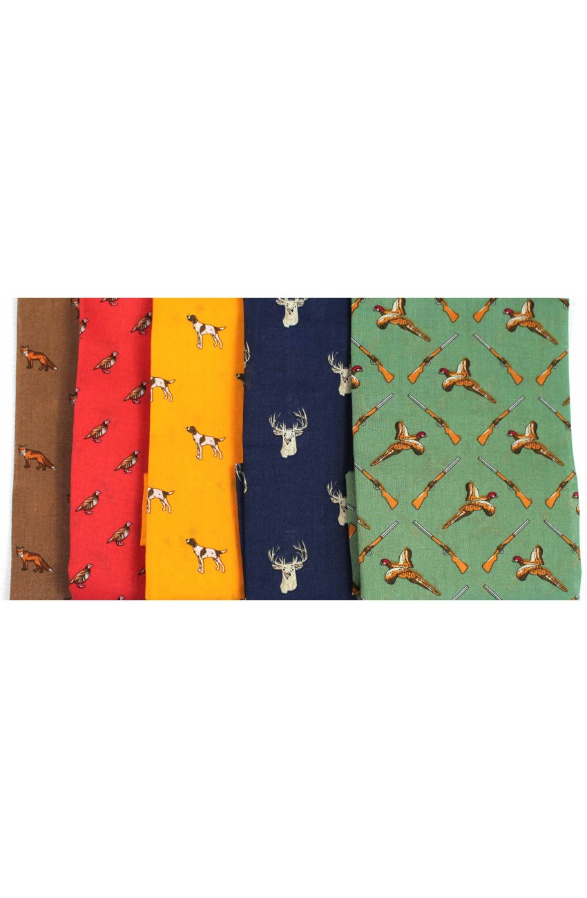 Soprano Country Themed Pack Of Five Cotton Handkerchiefs