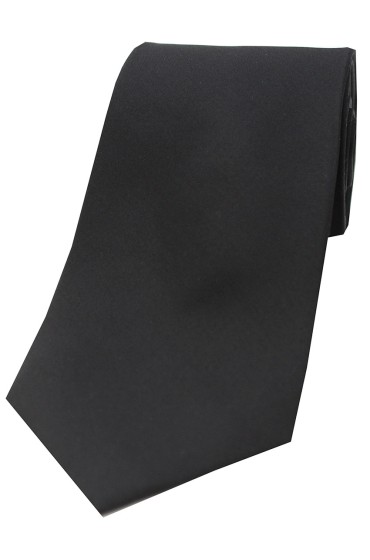 Soprano Black Funeral Satin Polyester Tie