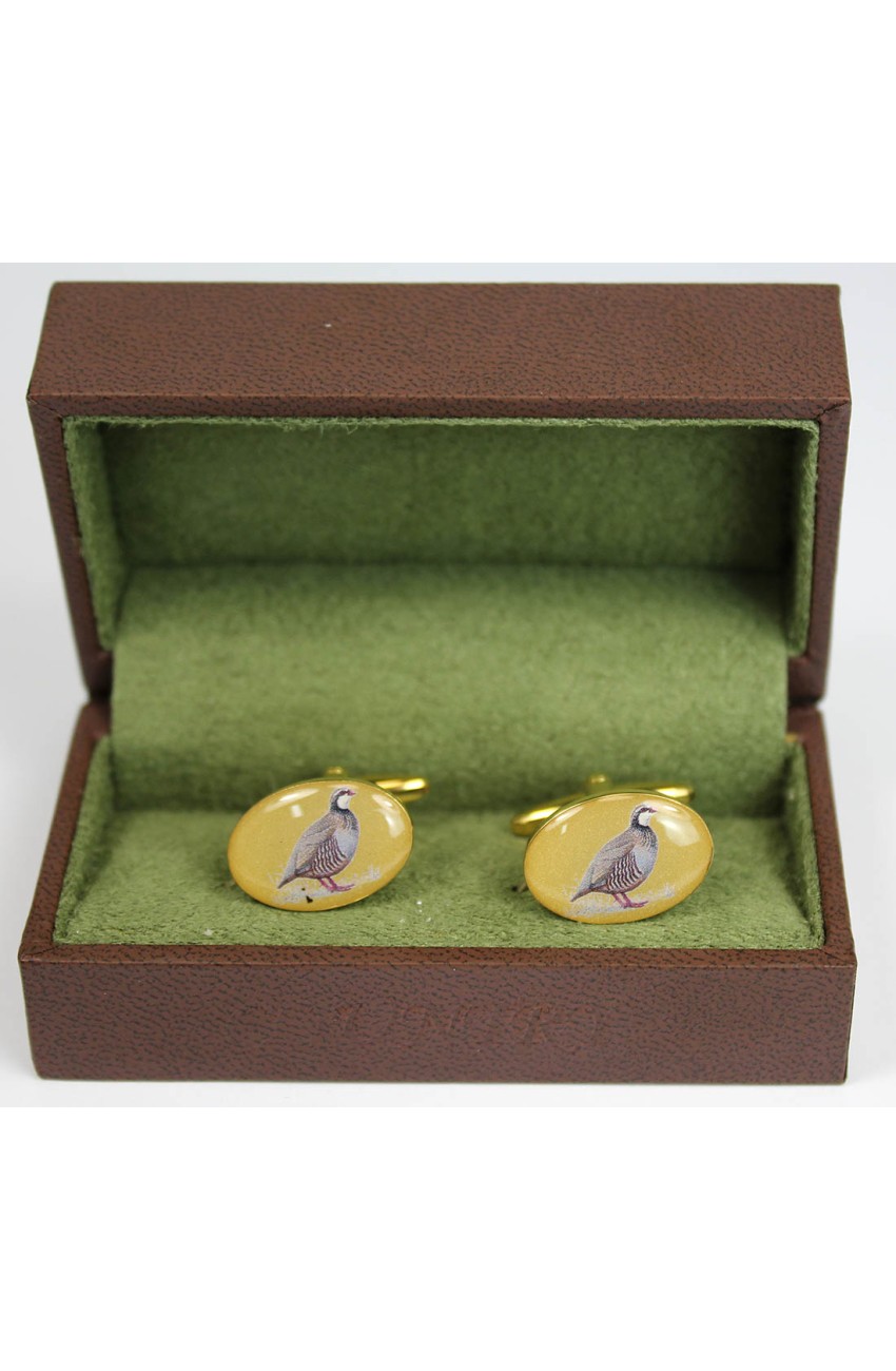 Soprano Red Legged Country Partridge Cufflinks