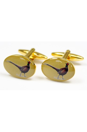 Soprano Standing Pheasants Country Cufflinks